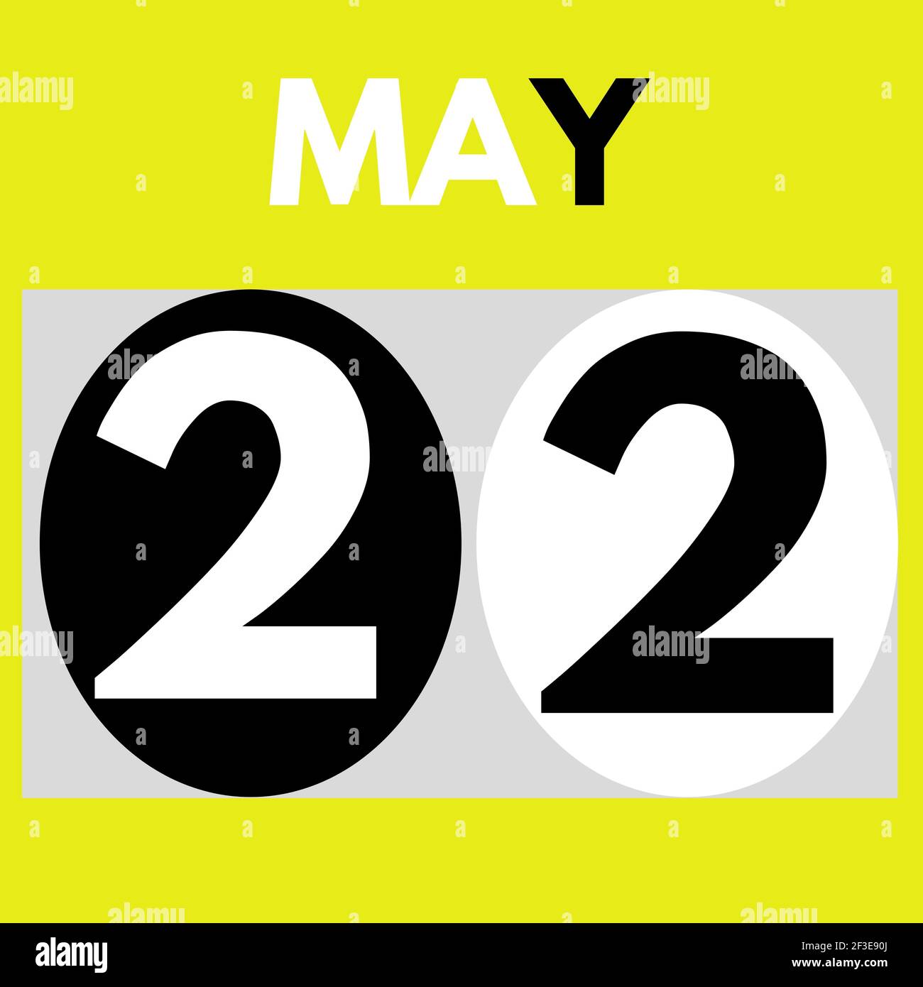 May 22 . Modern daily calendar icon .date ,day, month .calendar for the ...