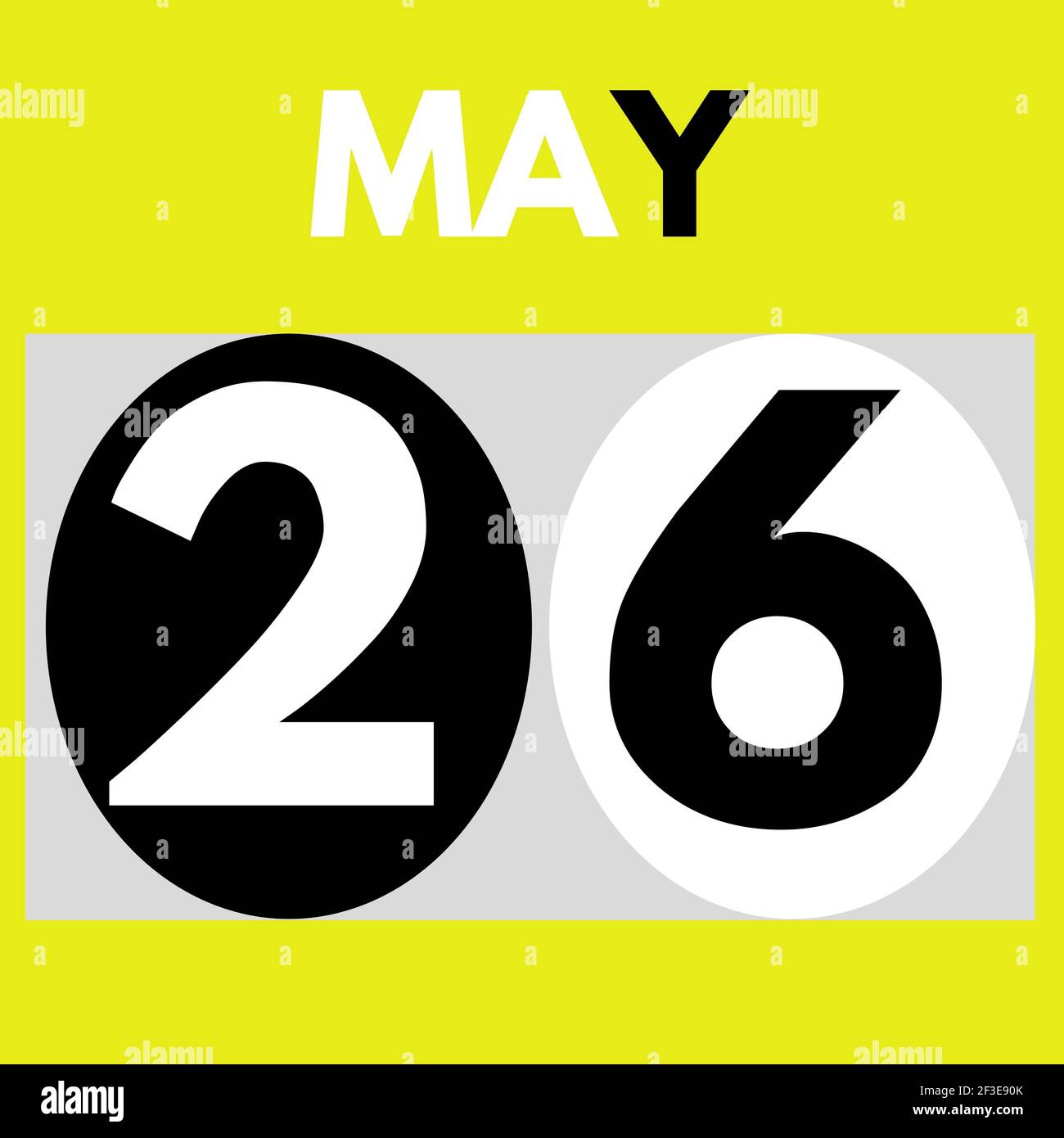 May 26 . Modern daily calendar icon .date ,day, month .calendar for the ...