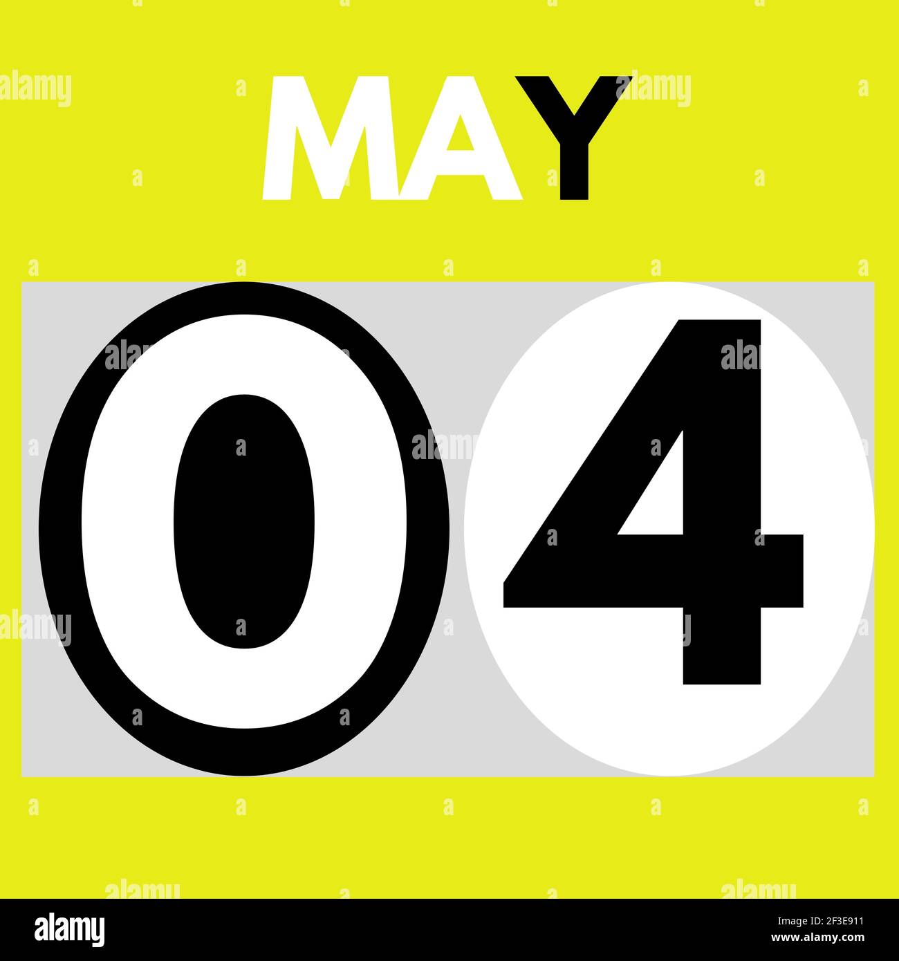 May 4 . Modern daily calendar icon .date ,day, month .calendar for the ...