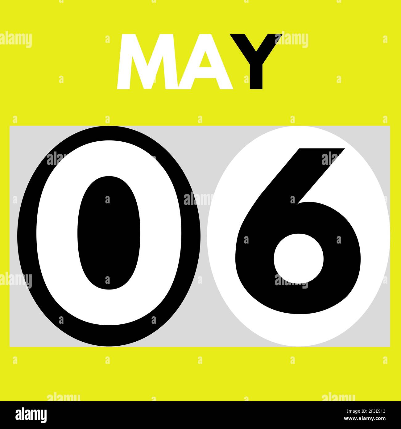 May 6 . Modern daily calendar icon .date ,day, month .calendar for the ...