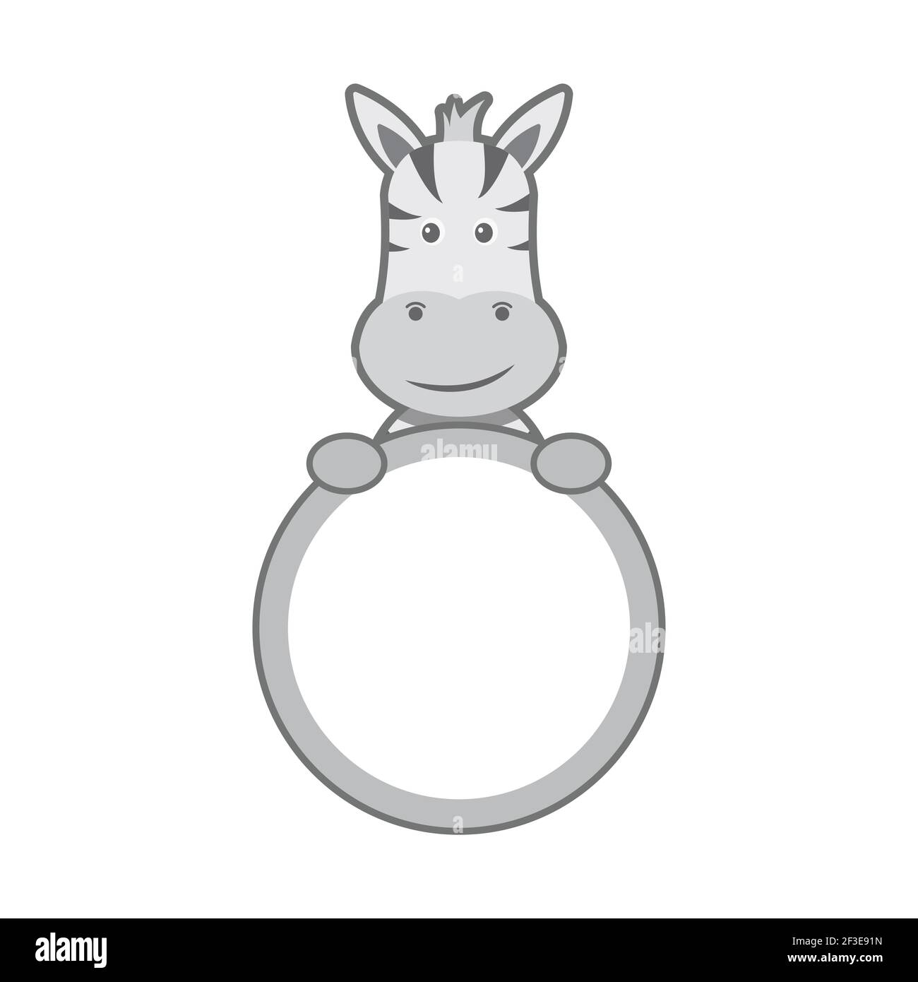 Zebra head with cheerful mood in white background Stock Vector Image ...