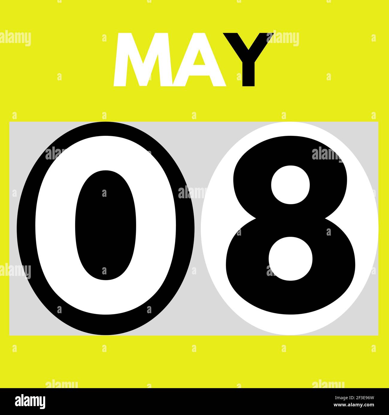May 8 . Modern daily calendar icon .date ,day, month .calendar for the ...