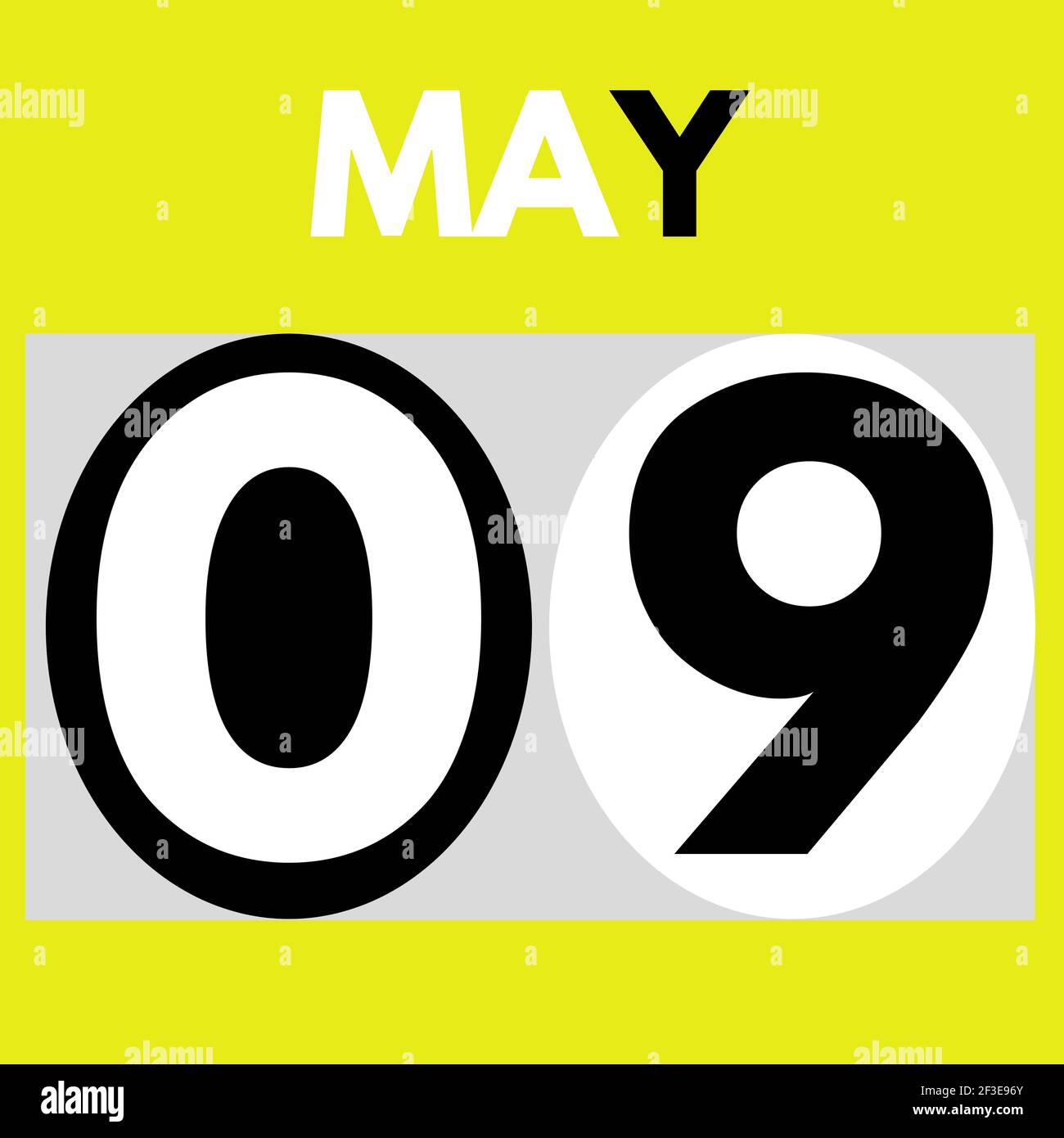 May 9 . Modern daily calendar icon .date ,day, month .calendar for the ...