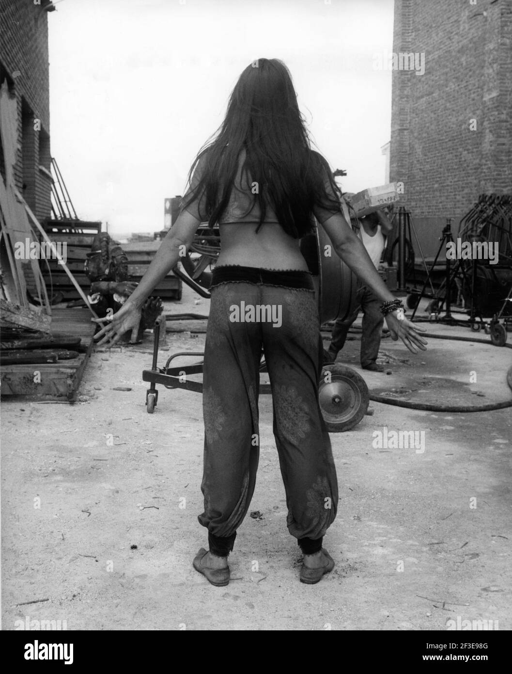 CAROLINE MUNRO Costume Reference Still on set candid during filming of ...