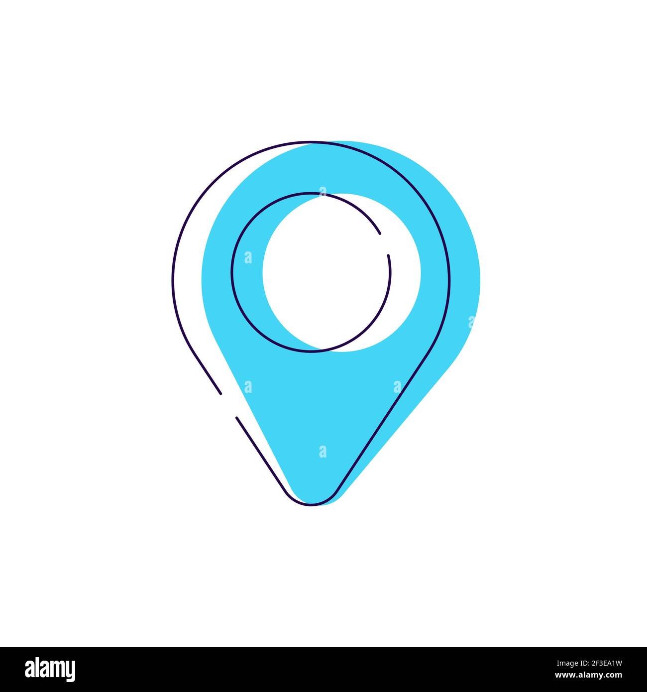 Location mark icon vector modern flat sign Stock Vector Image & Art - Alamy