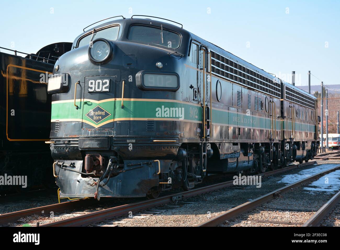 Various locomotives await restoration, located at Steamtown National ...
