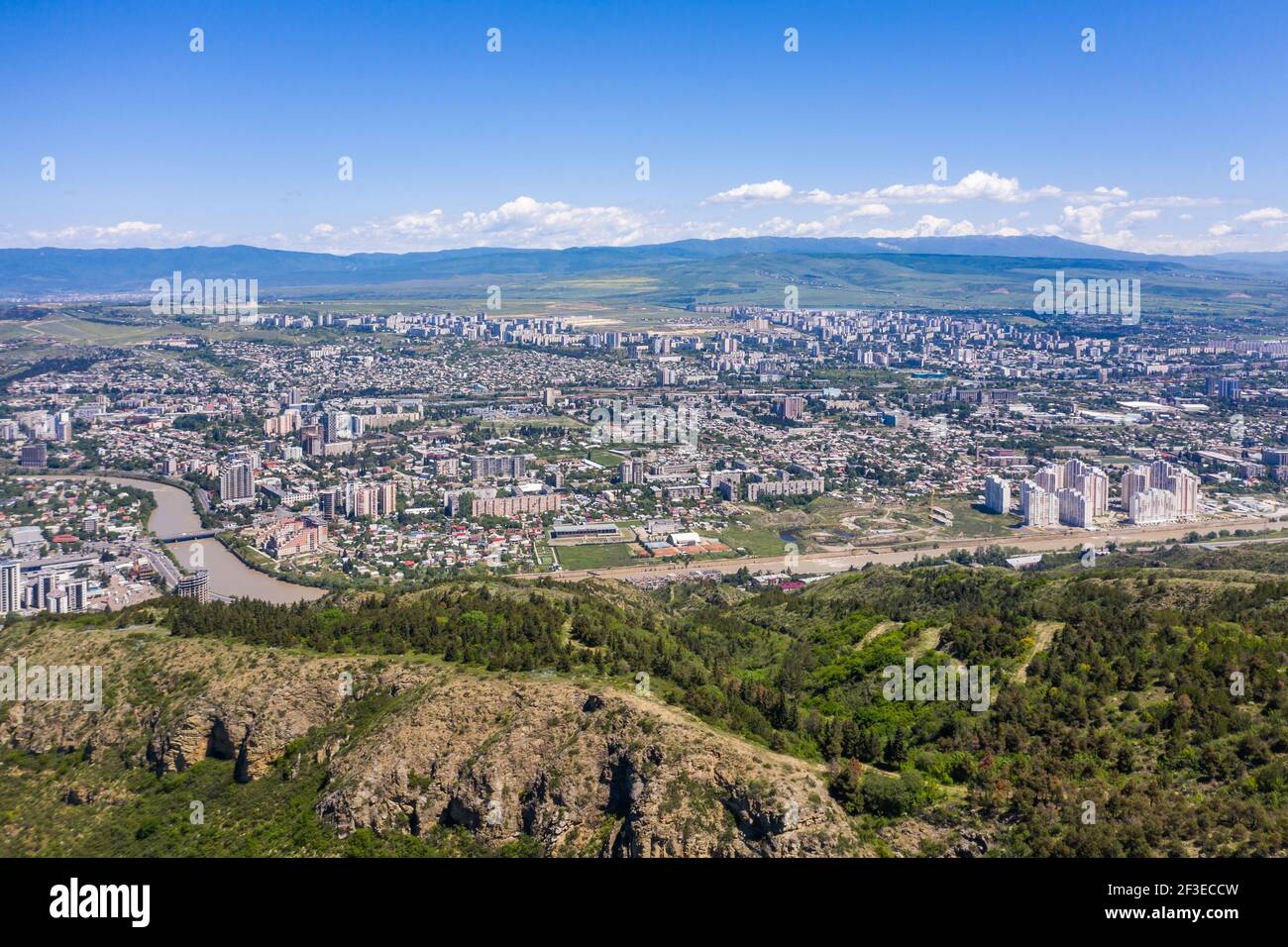Aerial view of Tbilisi. Georgia Stock Photo - Alamy