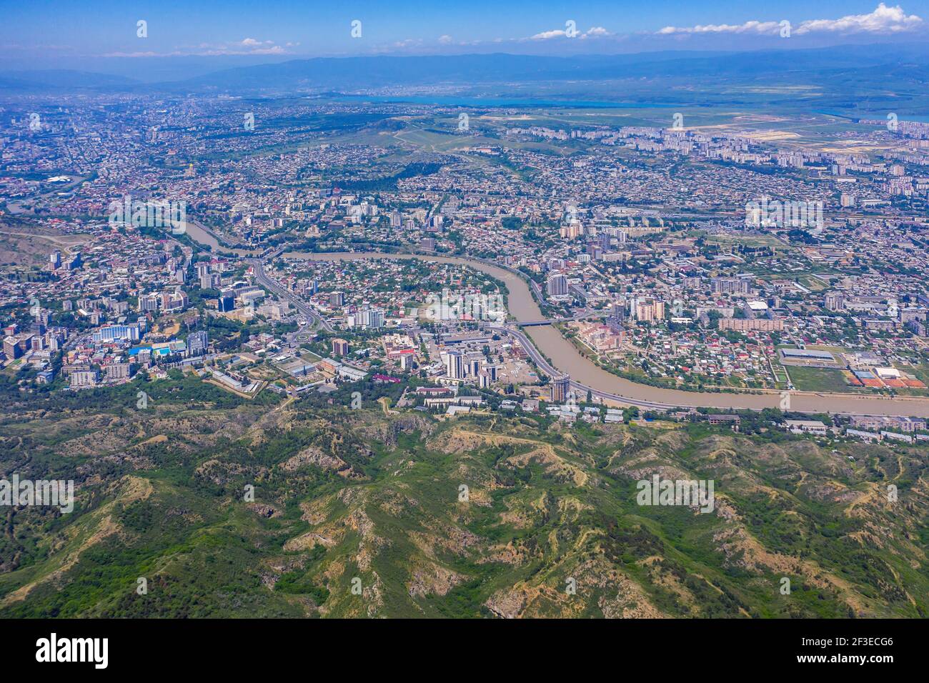 Aerial view of Tbilisi. Georgia Stock Photo - Alamy