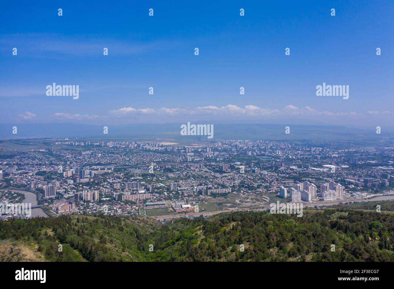 Aerial view of Tbilisi. Georgia Stock Photo - Alamy