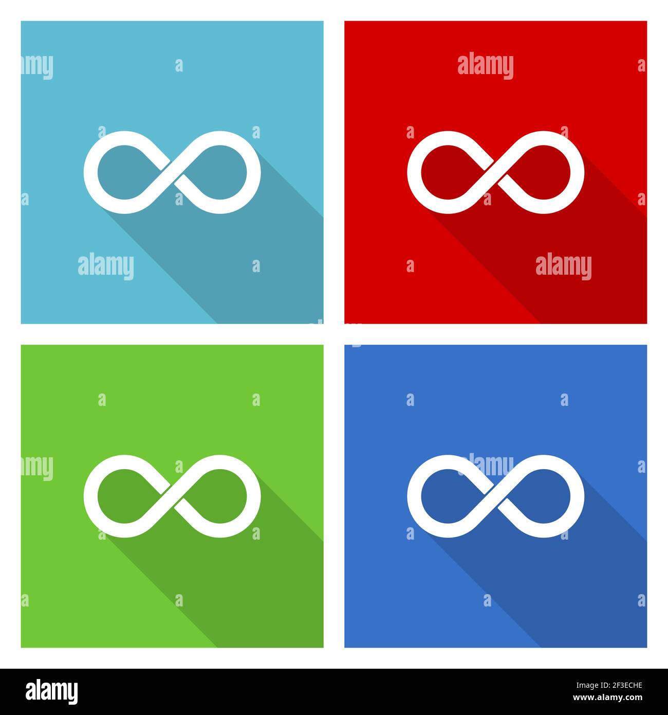 Infinity, eternity, infinite, endless, loop icon set, flat design ...