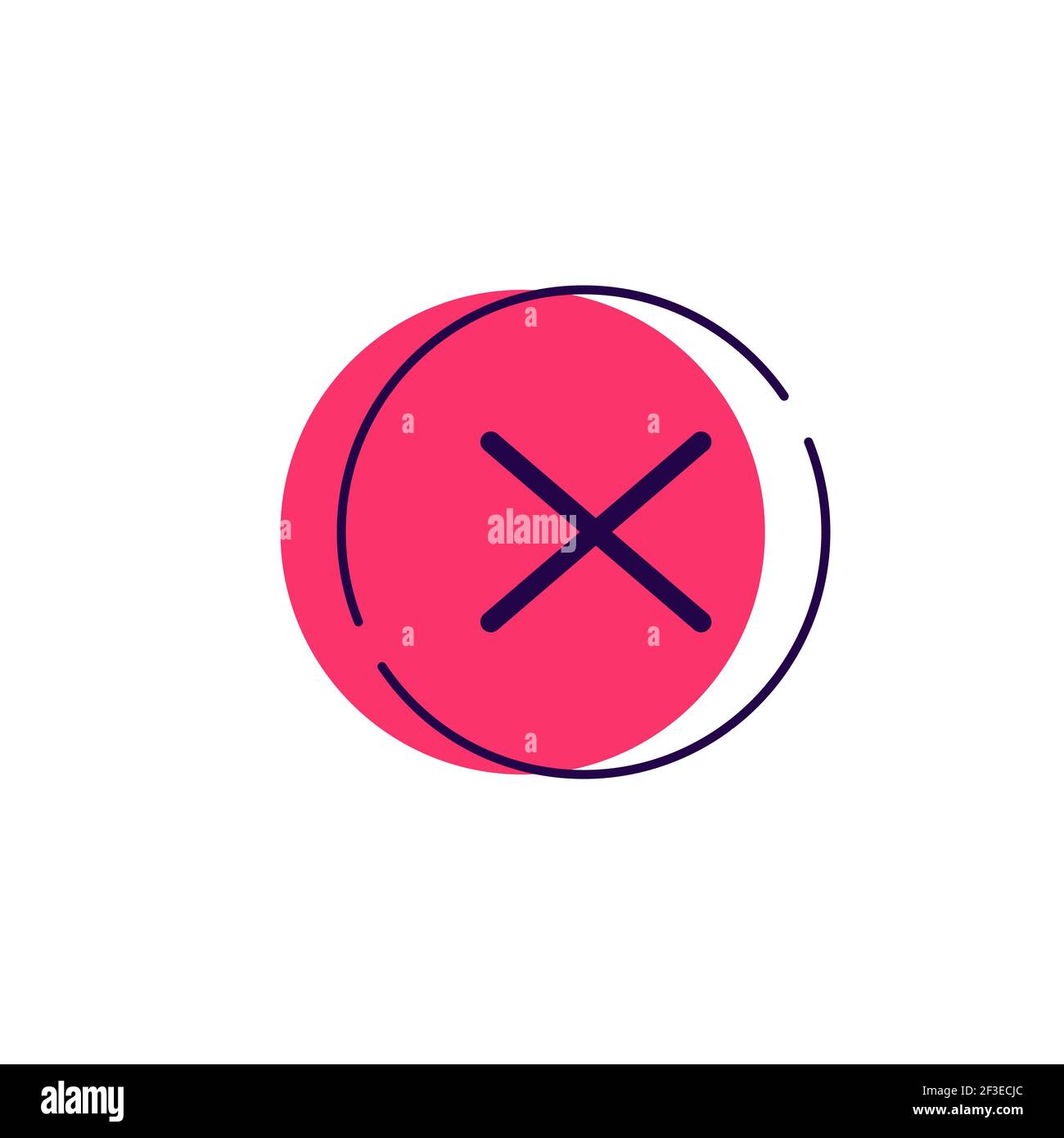 Cancel round icon reject Stock Vector Images - Alamy