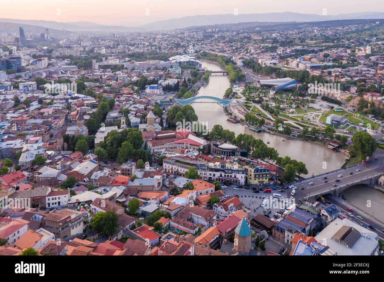 Aerial view of Tbilisi. Georgia Stock Photo - Alamy
