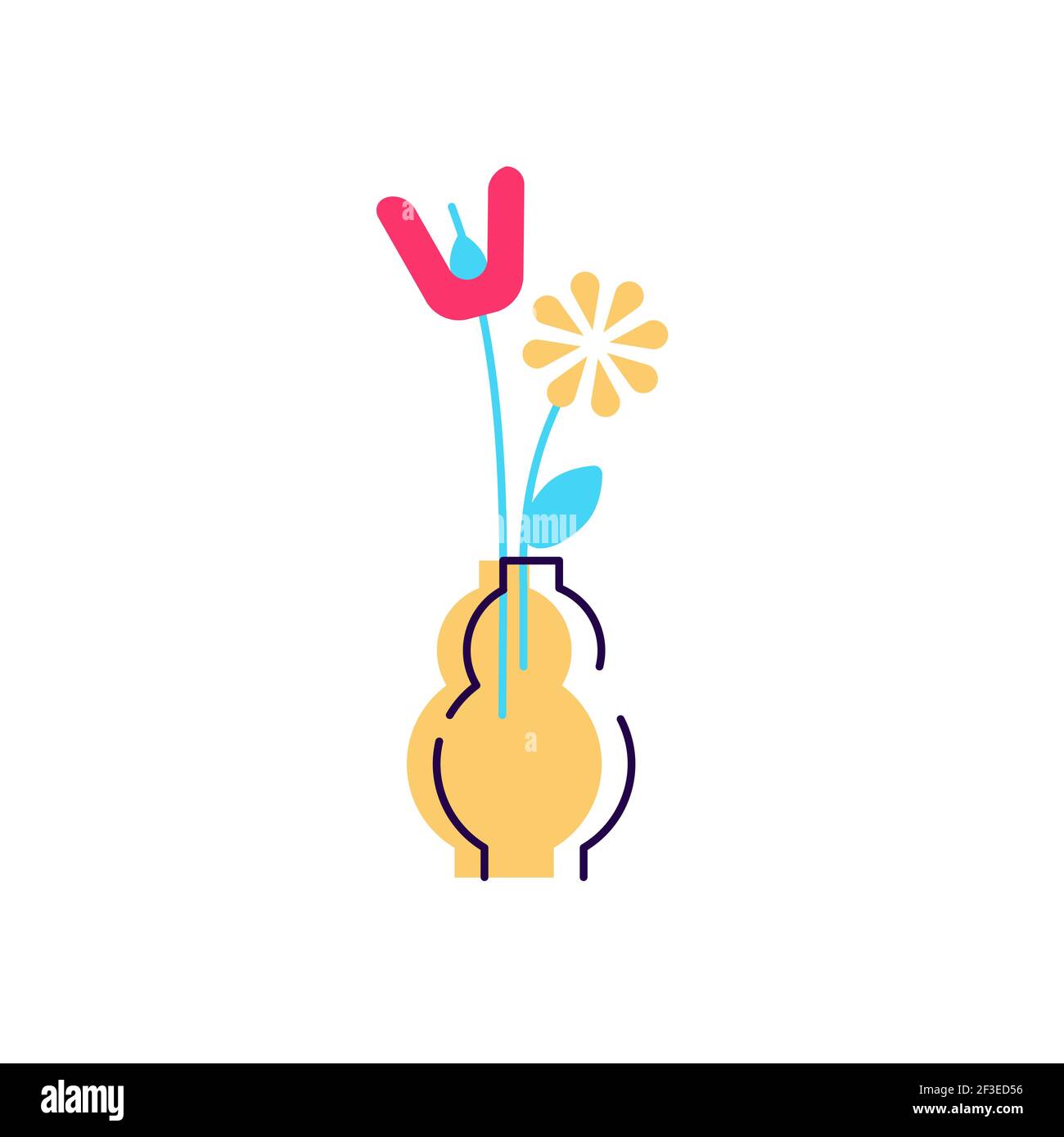 Bouquet outline icon simple Stock Vector Images - Alamy