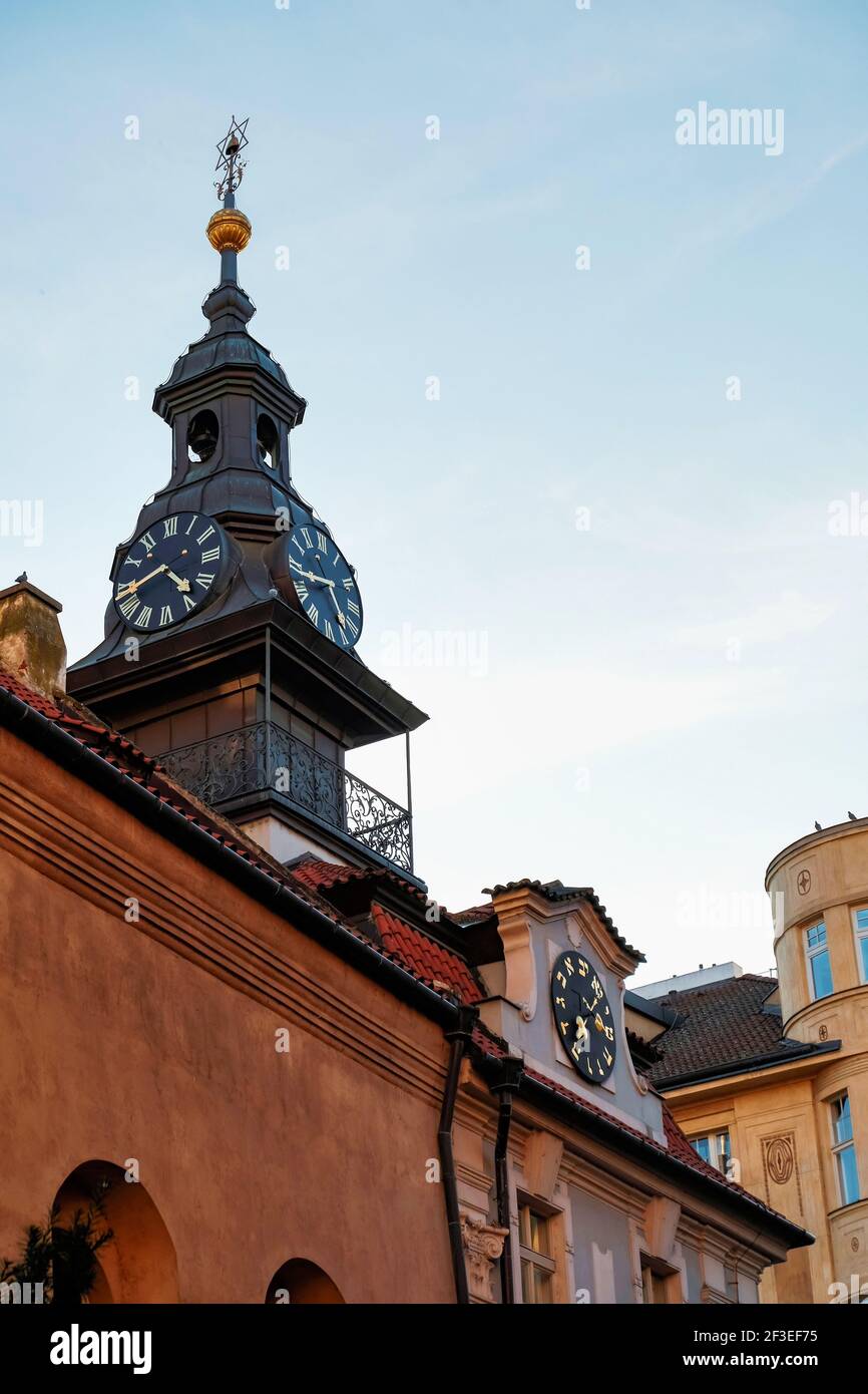High Synagogue / Vysoká synagoga Clock in Prague Stock Photo - Alamy