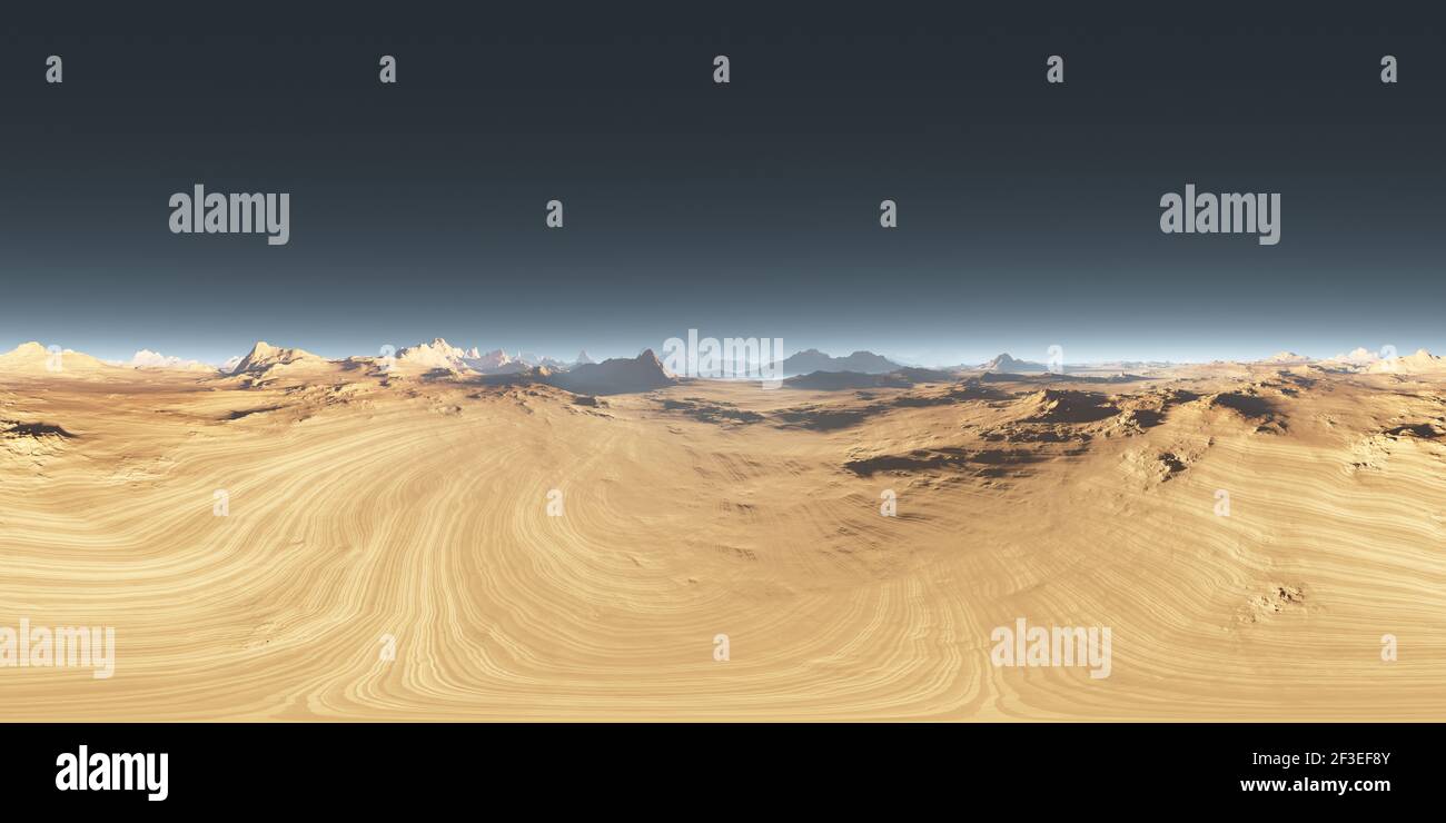 360 degree desert landscape. Equirectangular projection, environment ...
