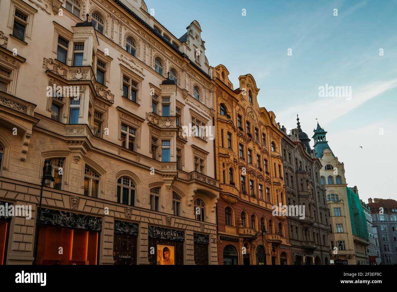 Beautiful Buildings Facades in Prague Stock Photo - Alamy
