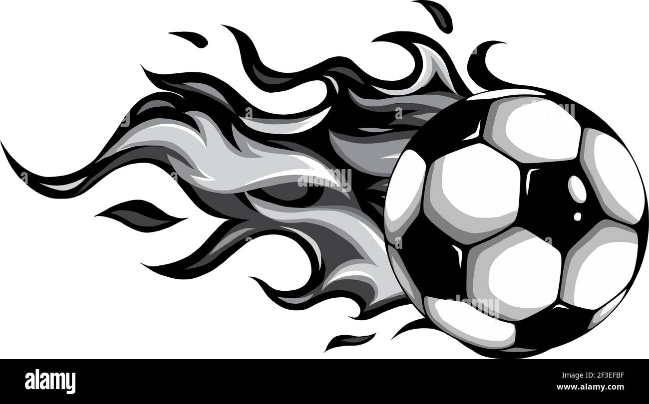 How To Draw A Soccer Ball With Flames