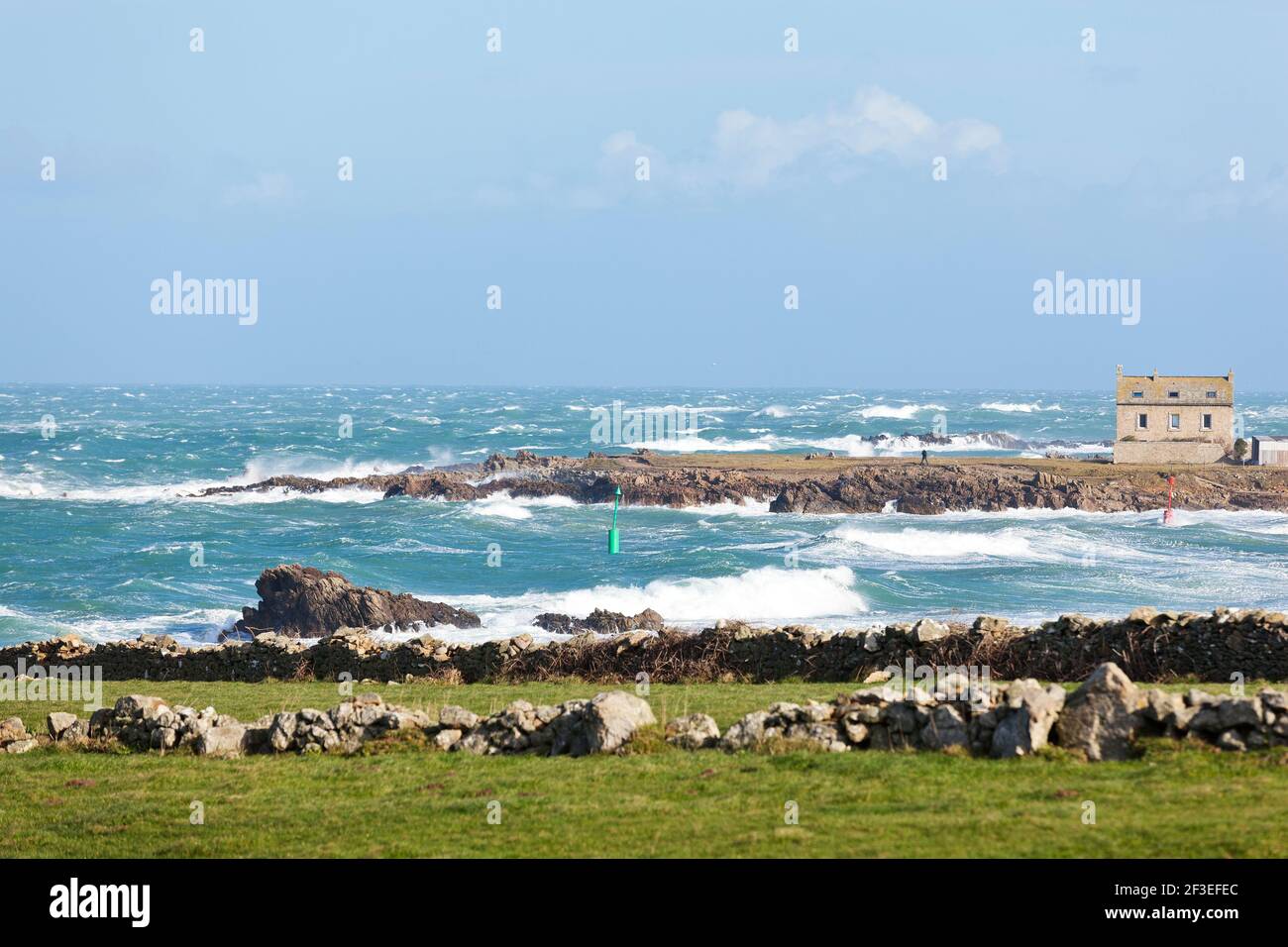 The port of Goury on the Cotentin Peninsula, Normandy, France during a ...