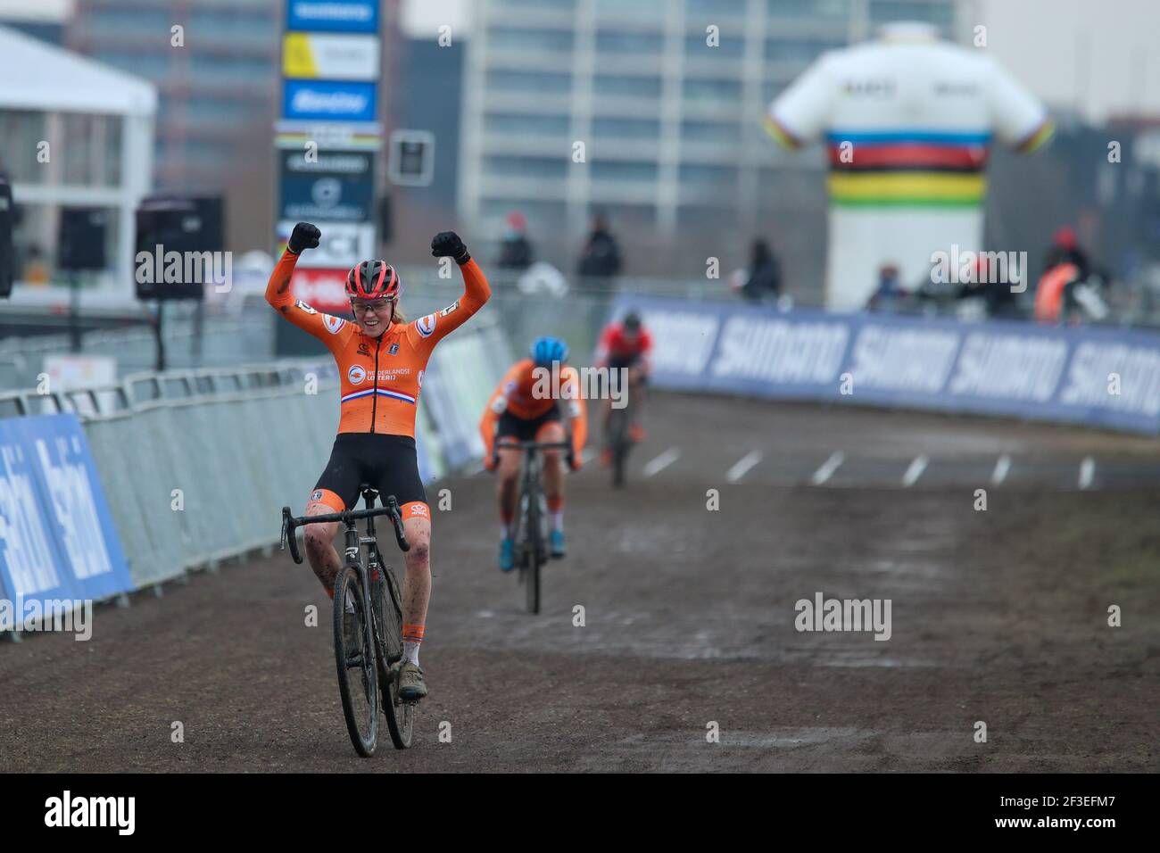 Fem Van Empel from Netherlands during the 2021 UCI Cyclo-Cross World ...