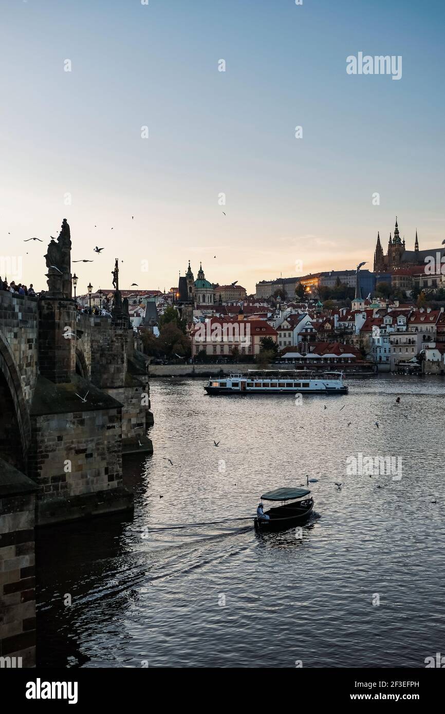 Townscape river sunset hi-res stock photography and images - Alamy