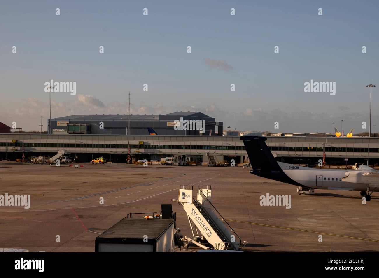 Airplane At Manchester Airport England 9-12-2019 Stock Photo - Alamy