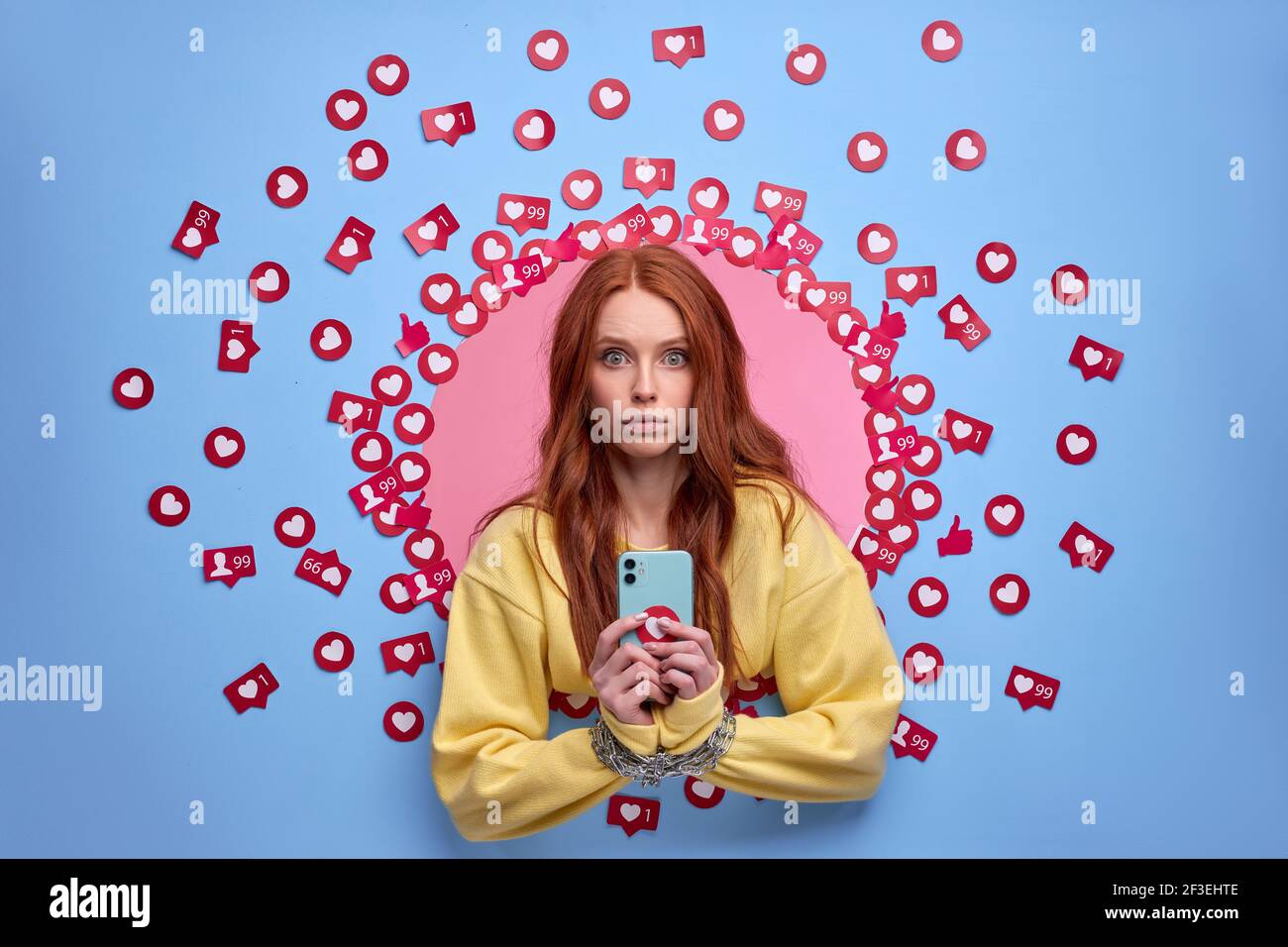 Hands bound by technology hi-res stock photography and images - Alamy