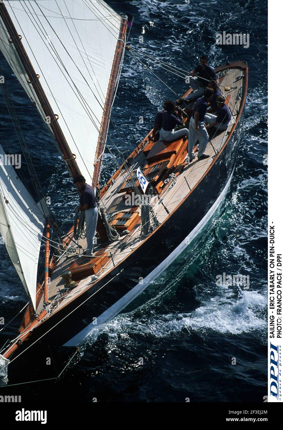 SAILING - ERIC TABARLY ON PEN-DUICK - PHOTO: FRANCO PACE / DPPI Stock ...