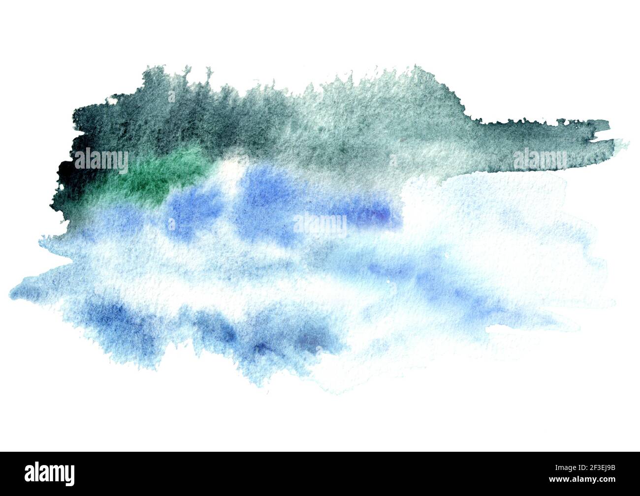 Blue and grey watercolor background for your design. Hand drawn texture ...