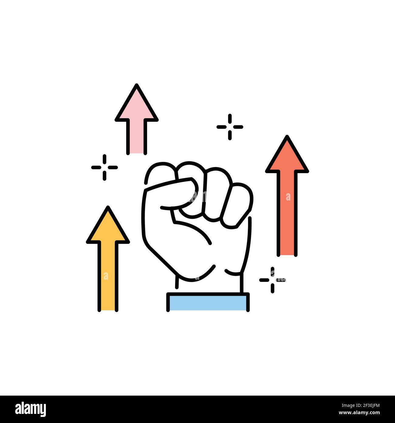 Motivation olor line icon. Pictogram for web page, mobile app, promo ...