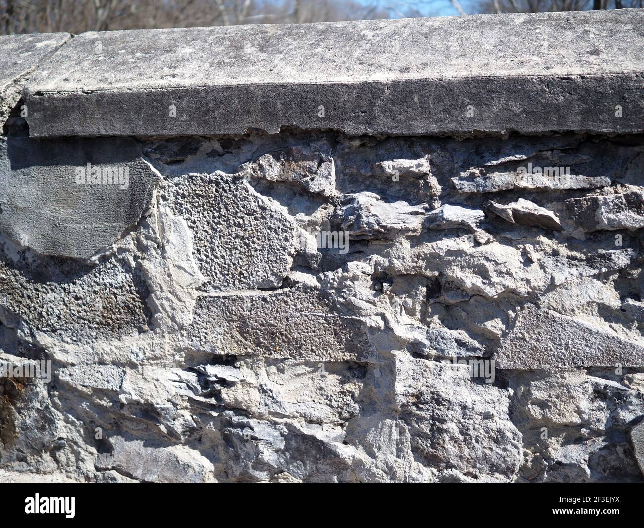 The concrete slab is very old and has started to chip away Stock Photo ...