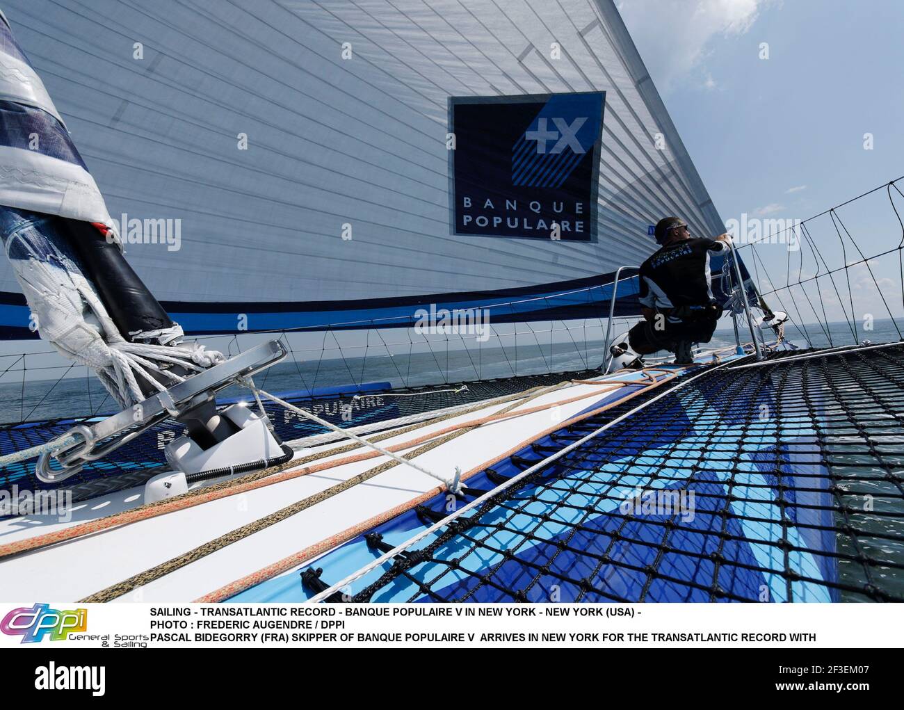 SAILING - TRANSATLANTIC RECORD - BANQUE POPULAIRE V IN NEW YORK - NEW ...