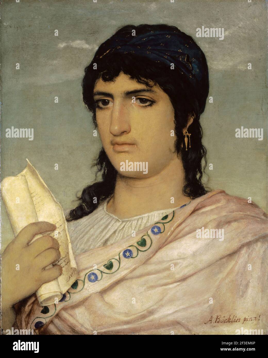 Sappho, 1862. Found in the collection of Art Museum Basel Stock Photo ...