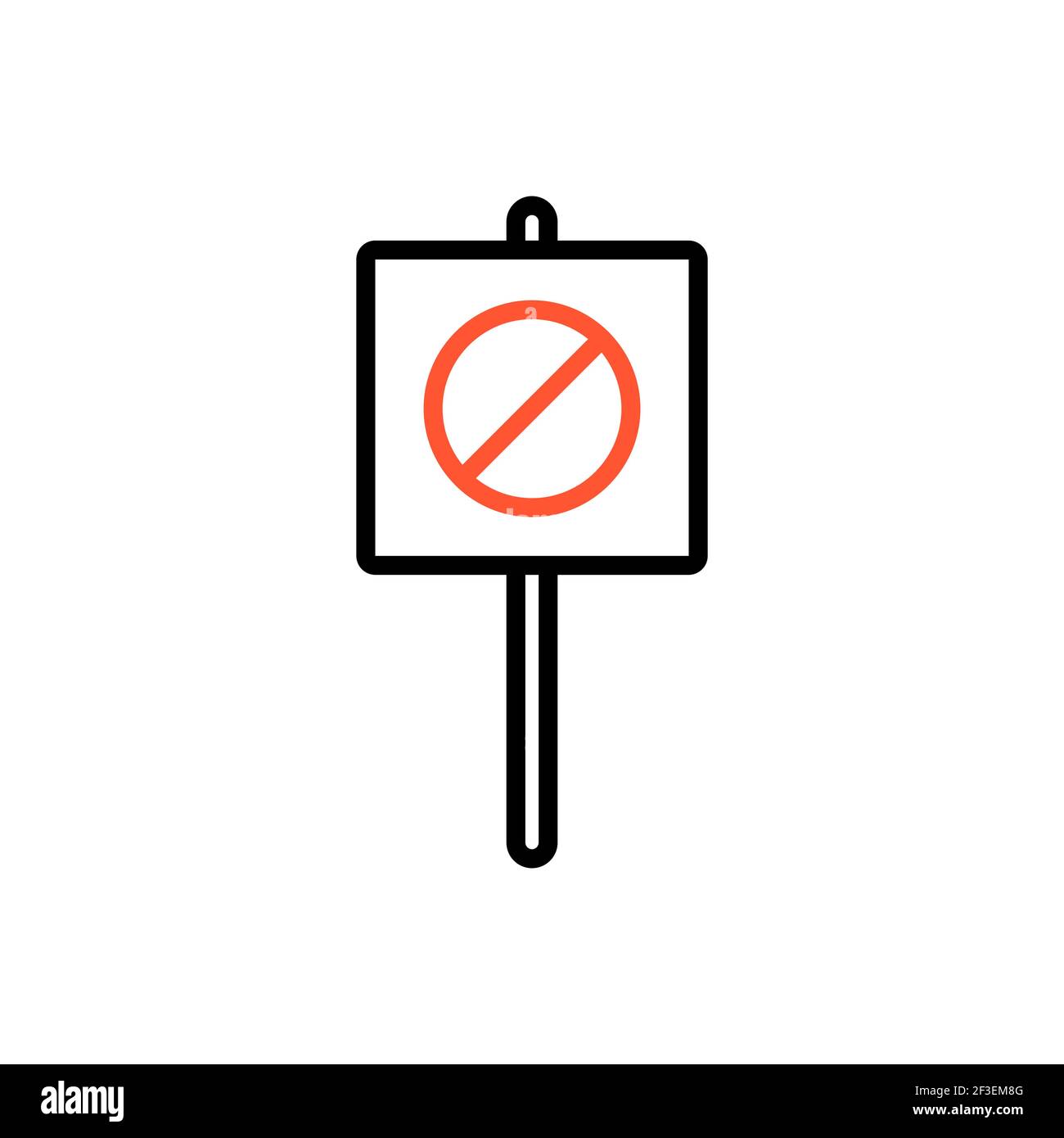 Placard, big sign, banner, card vector icon. Demonstration, protest ...