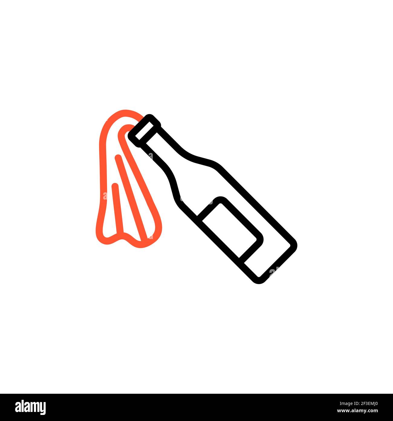 Molotov cocktail flat vector icon. Demonstration, protest, strike ...