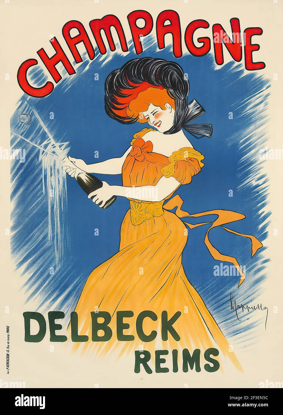 Champagne Delbeck , c. 1902. Private Collection Stock Photo - Alamy