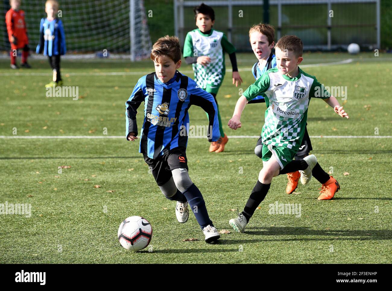 Junior boys football match Britain, Uk Stock Photo - Alamy