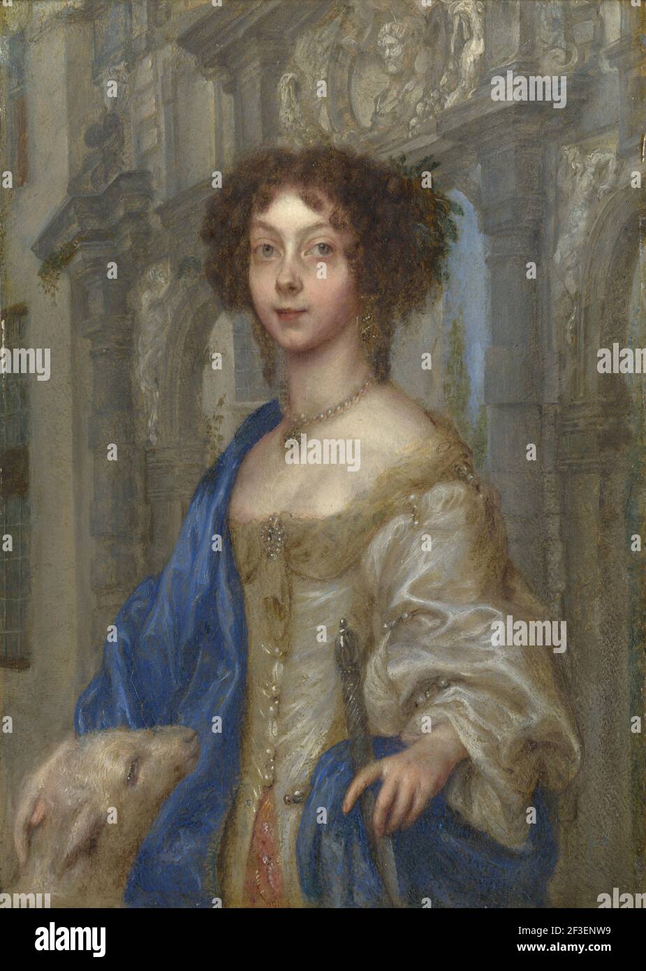Portrait of a Woman as Saint Agnes, c. 1680. Found in the collection of ...