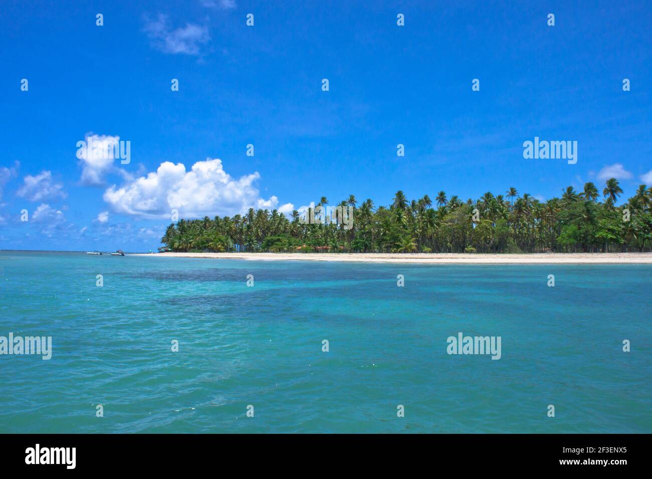Morro de Sao Paulo, Boipeba Tropical beach view, Bahia, Brazil, South ...