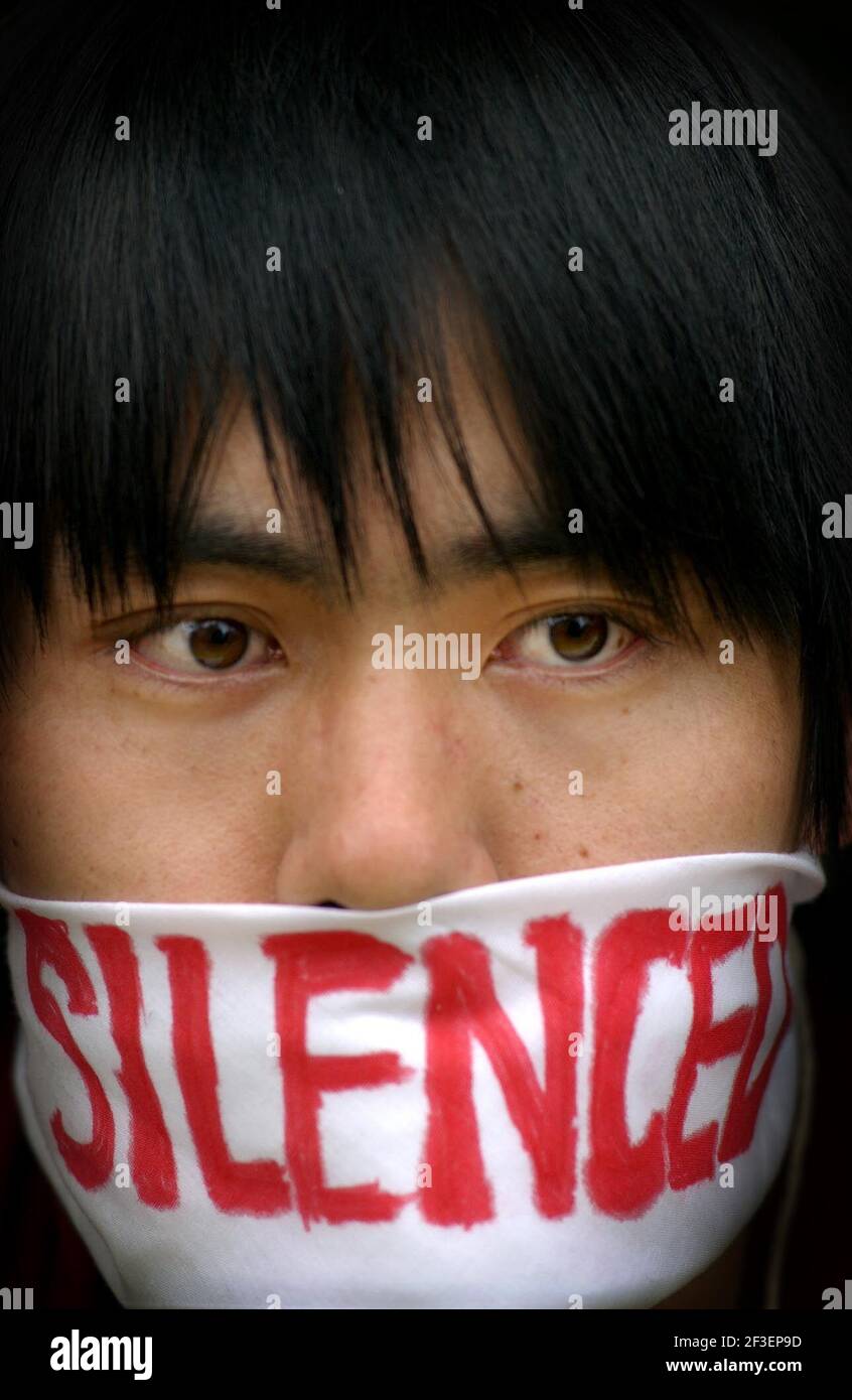 TIBETAN PROTEST OUTSIDE THE CHINESE EMBASSY DURING THE VISIT OF CHINESE ...
