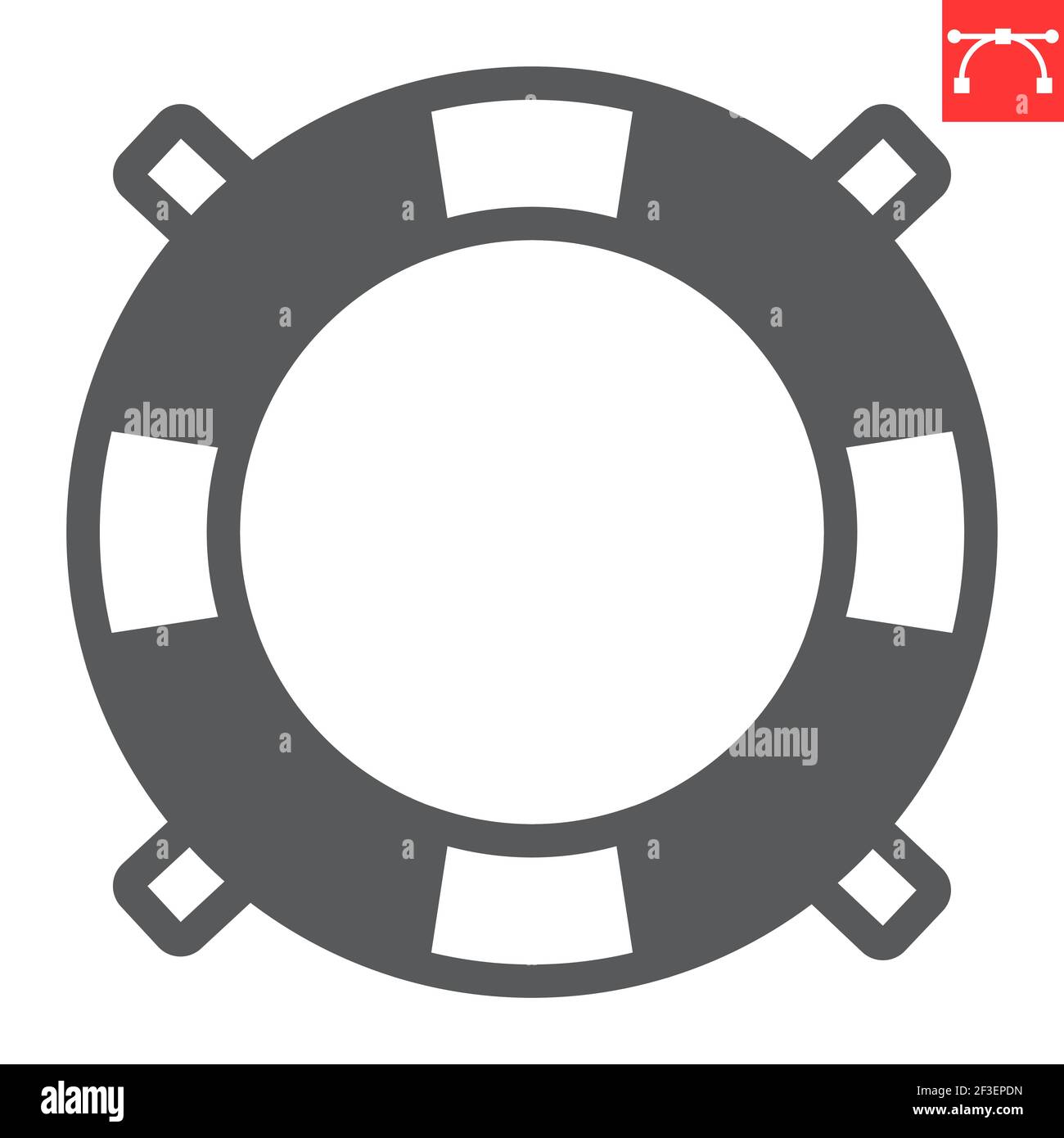 Lifebuoy glyph icon, lifeguard and help, lifesaver vector icon, vector ...