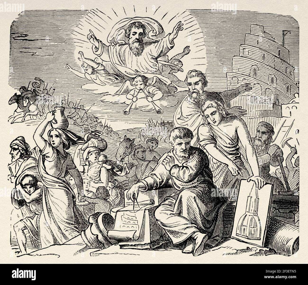 Noah's descendants populate the earth, Old Testament. Catholic Bible ...