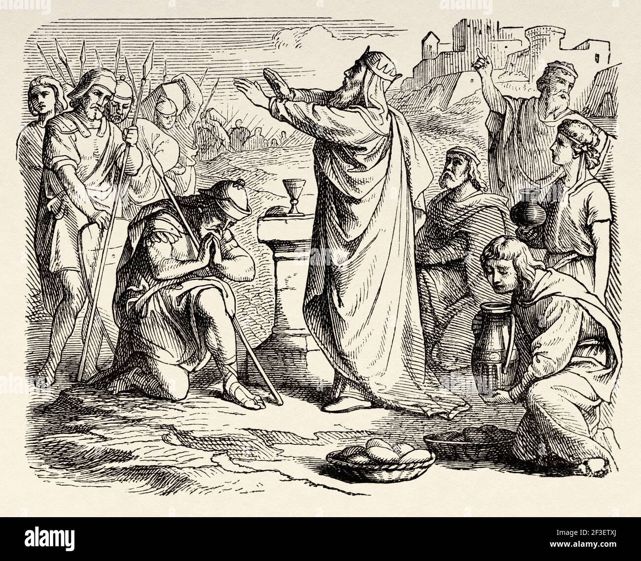 Genesis. Melchizedek, king of Salem, took out bread and wine and ...