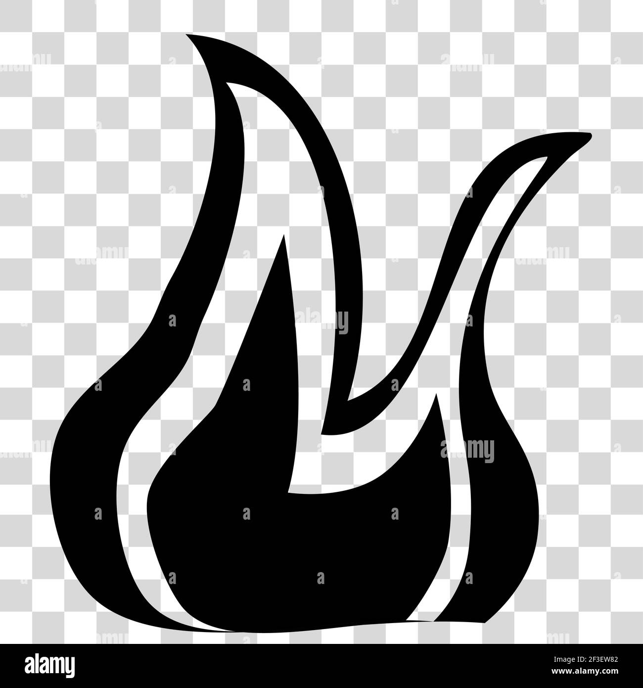 Vector Silhouette Fire or flammable sign, at transparent effect ...