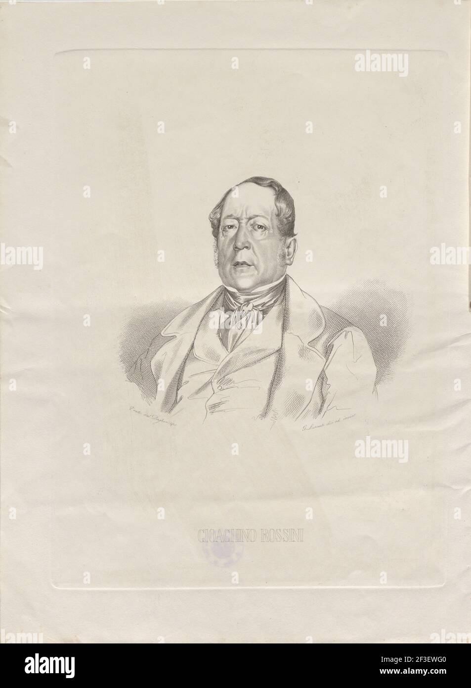 Portrait of the composer Gioachino Antonio Rossini (1792-1868), 1852 ...