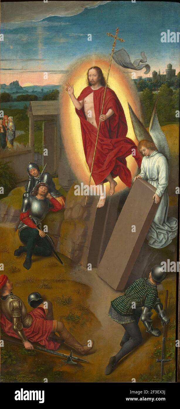 Calvary Triptych: The Resurrection, right wing, 1480s. Found in the collection of Szepmuveszeti ...