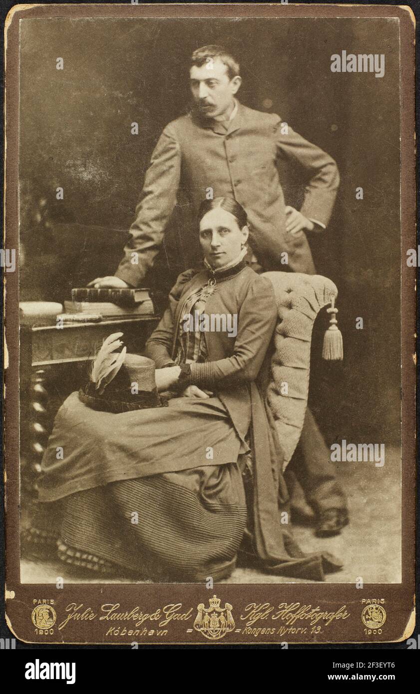Portrait of Mette and Paul Gauguin , 1885. Private Collection Stock ...