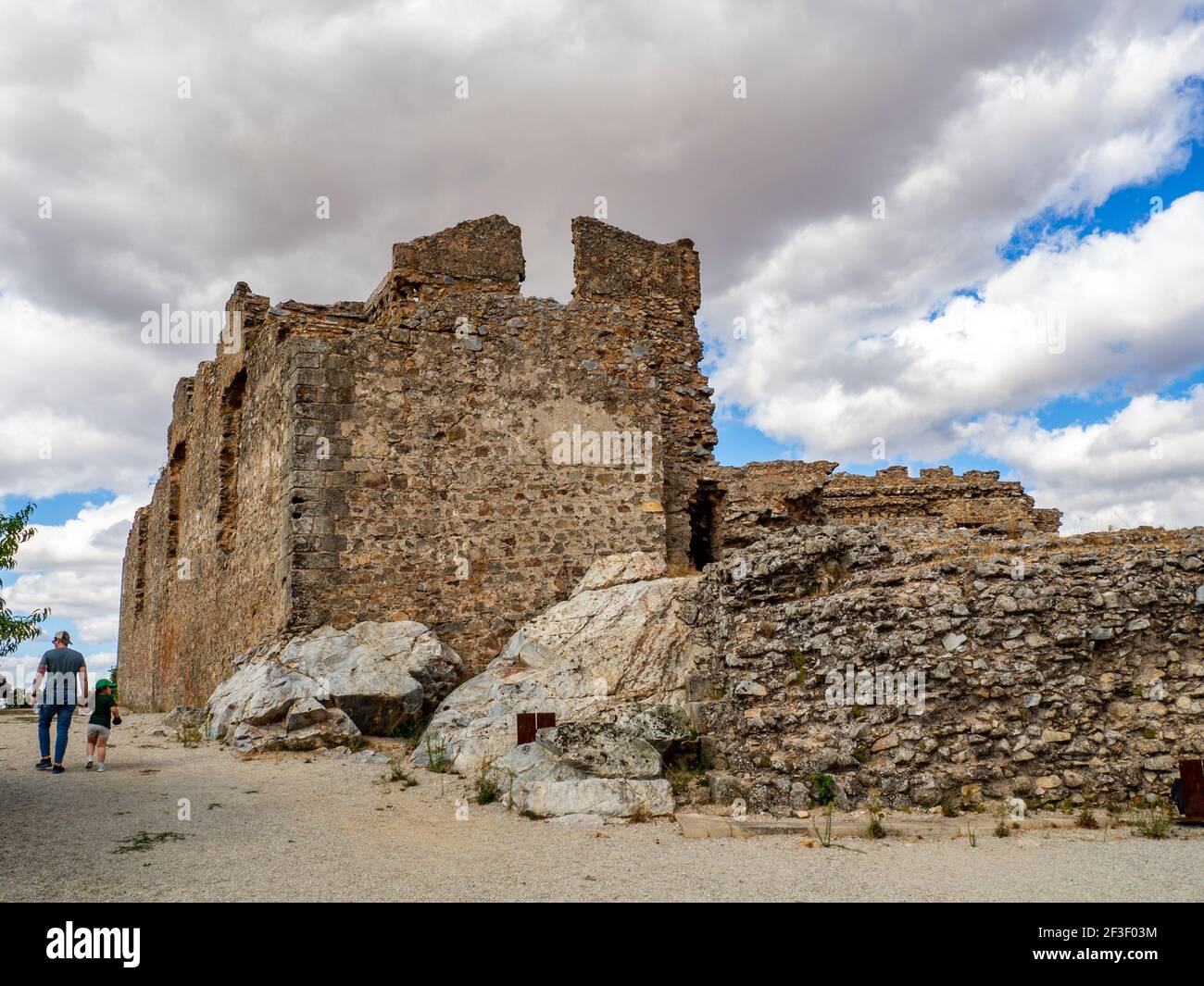 Castelo Rodrigo, Portugal - August 2020: Detail of the ruined Palace of ...