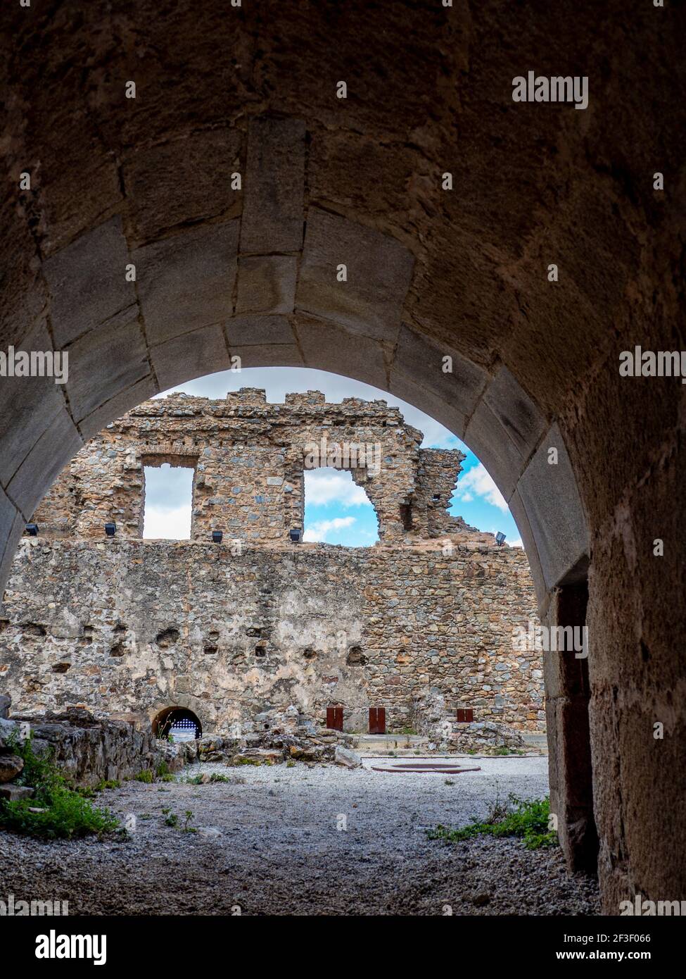 Castelo Rodrigo, Portugal - August 2020: Detail of the ruined Palace of ...