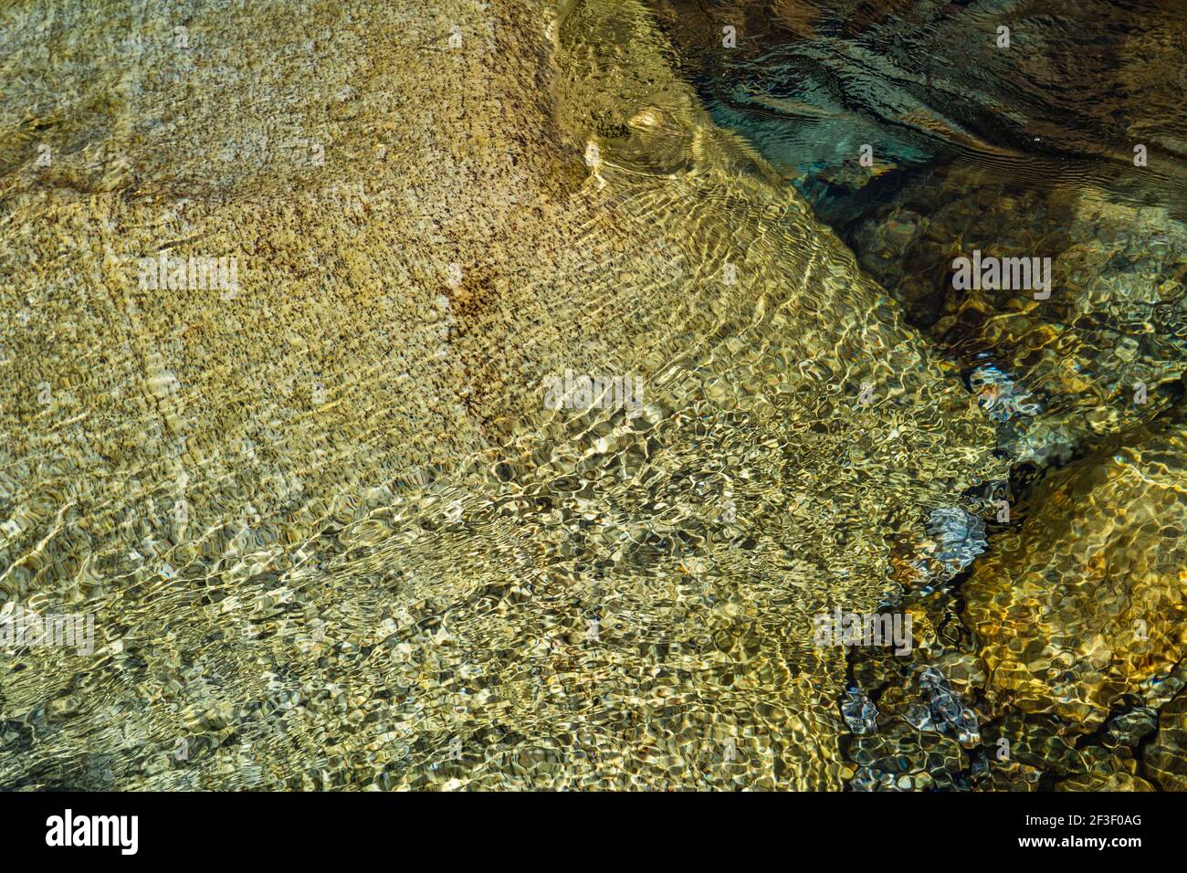 Big and small stones under crystal clear river water.Stone and water ...