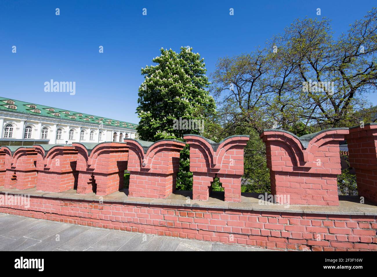 Inside of Moscow Kremlin, Russia (day). Kremlin walls Stock Photo - Alamy